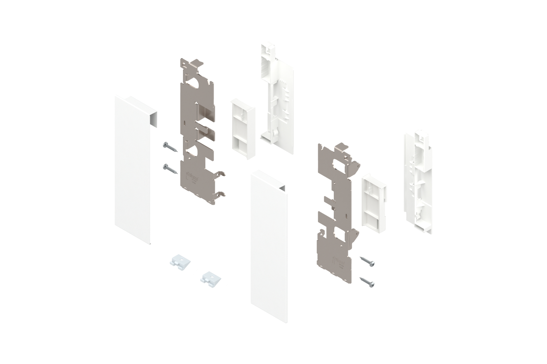 Blum Legrabox / Sisesahtli esipaneeli kinnitus / Valge C (177mm ...