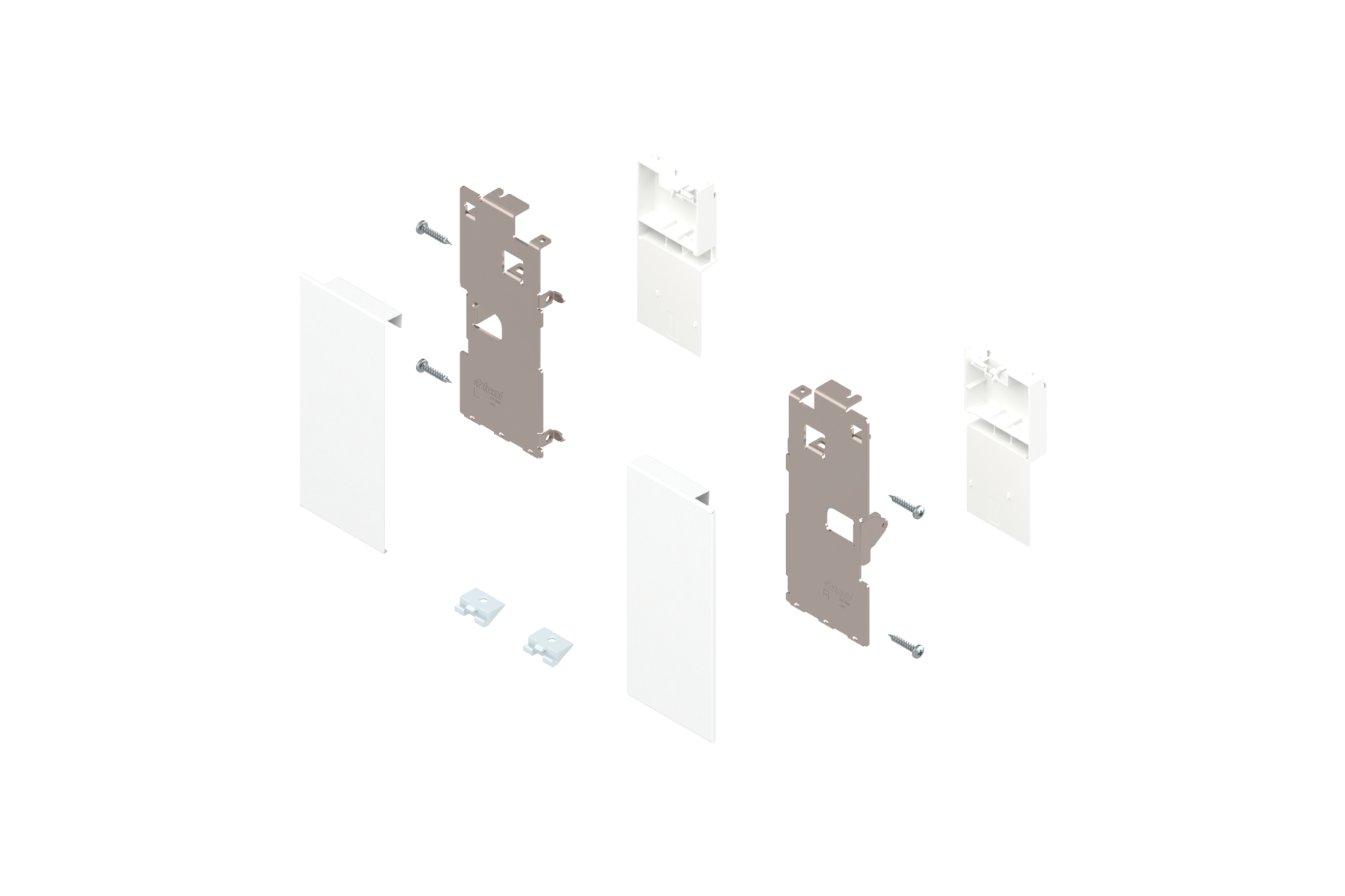 Blum Legrabox / Sisesahtli esipaneeli kinnitus / Valge K (128mm ...