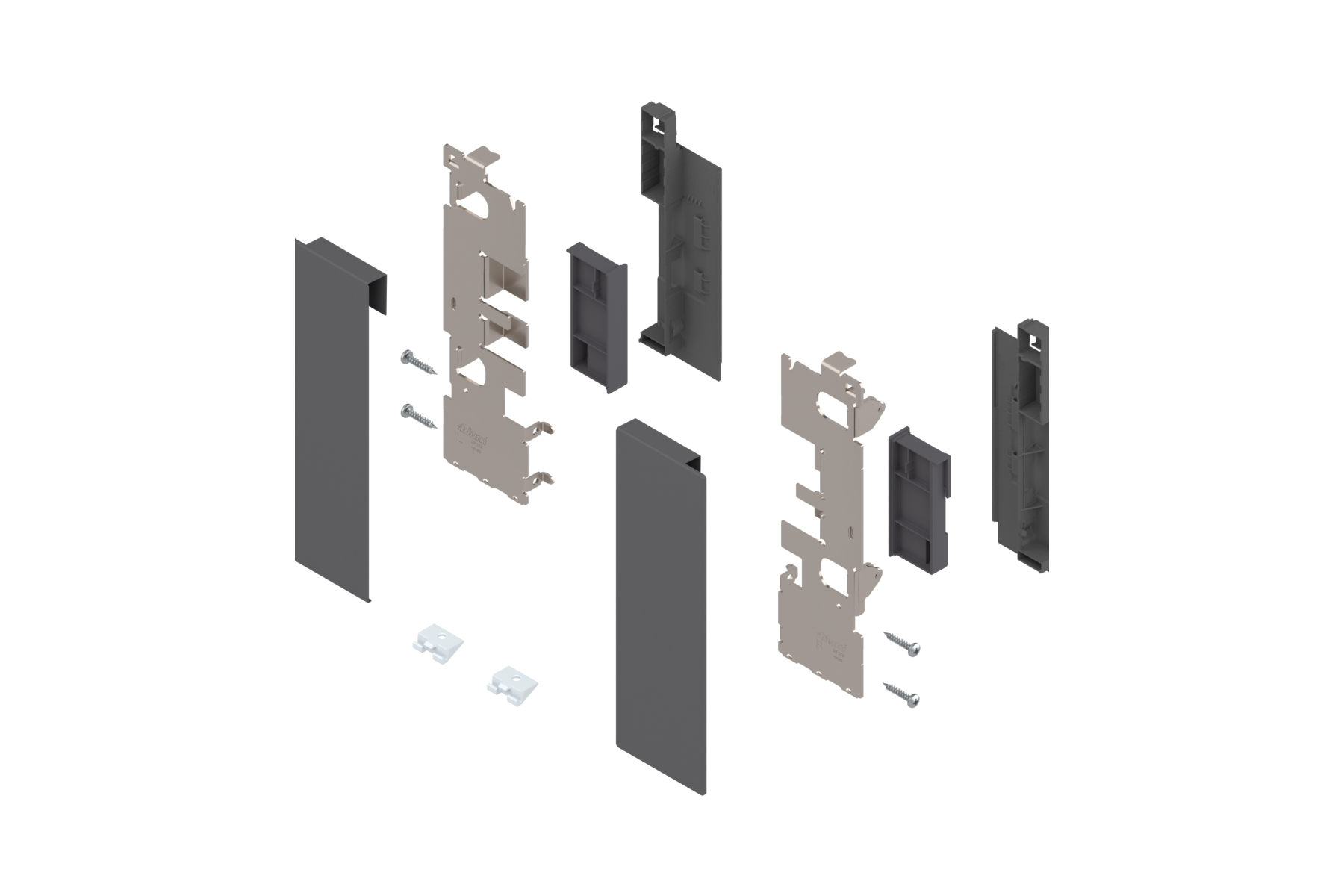 Blum Legrabox / Sisesahtli esipaneeli kinnitus / Tumehall C (177mm ...